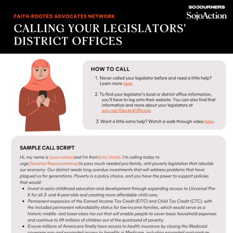 How-to: Call your Legislators' District Offices | Sojourners